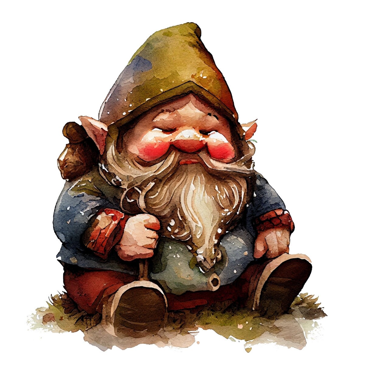 Gnome Watercolor Clip Art 4 High Quality PNG Format Instant - Etsy