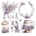 Lavender Wedding Elements Clipart Watercolor 4 High Quality PNG ...
