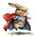 Super Hero Bunny Rabbit 4 PNG Format Instant Download for Commercial ...