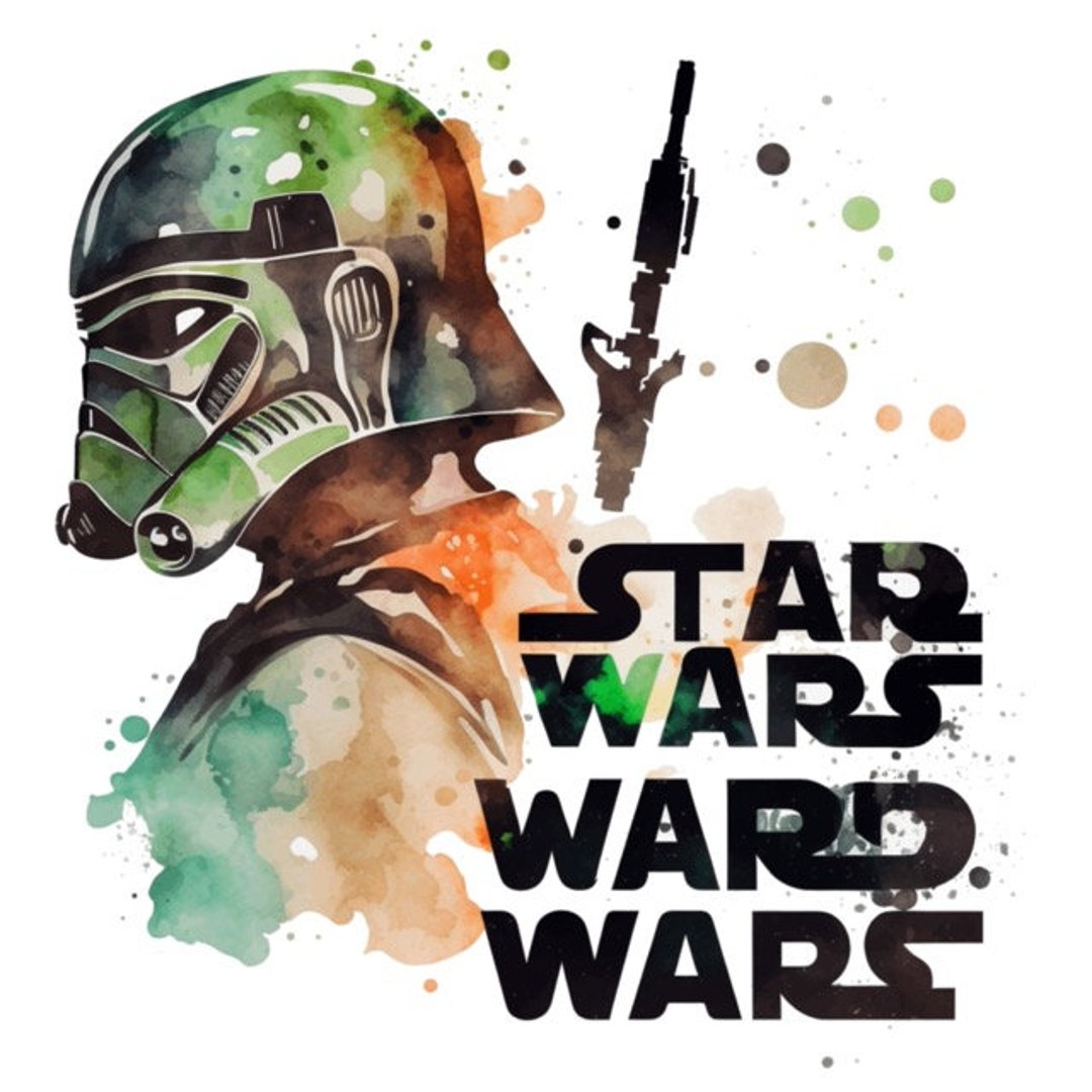 Star Wars Clipart Sublimation Graphics Watercolor Clip Art 4 High ...