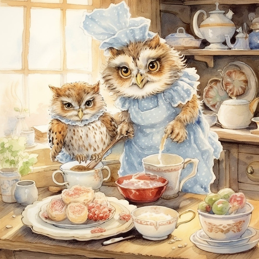 Cute Owls and Watercolor Clip Art 4 High Quality PNG Transparent Mix ...