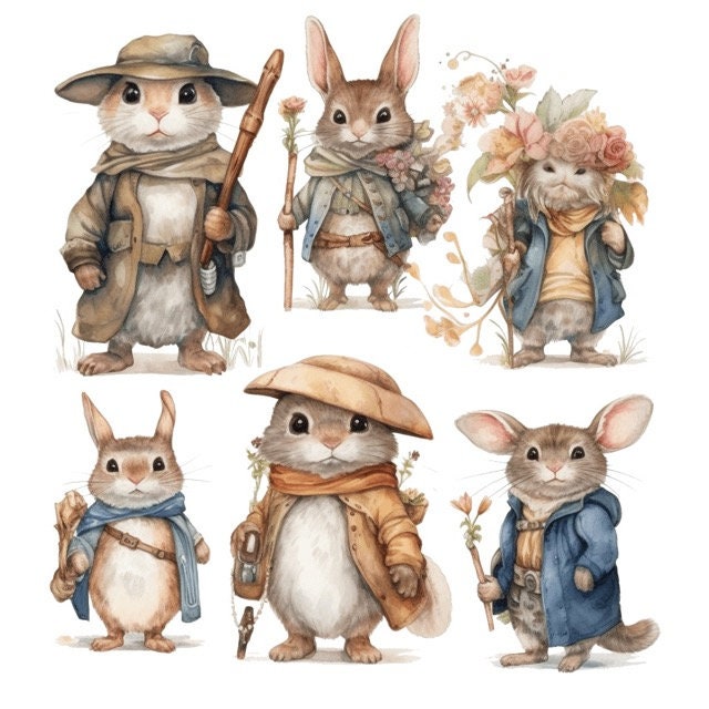 Bunny Rabbit Star Wars Clipart Clip Art 4 PNG Format Instant - Etsy ...