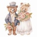 Teddy Bear Wedding Bride and Groom Clipart 8 High Quality JPG Art ...