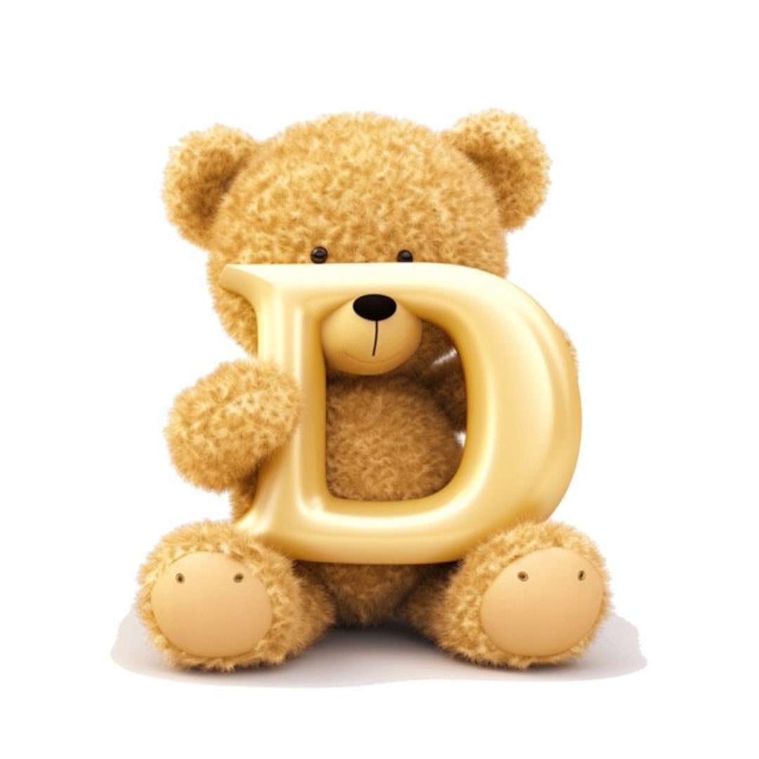 Letter "d" Teddy Bear Clipart 4 PNG Card Making Paper Crafts Collage ...
