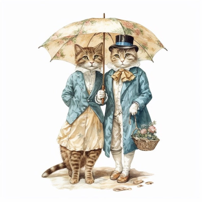 Cute Cat Kitten Couple Clipart Clip Art 8 PNG Format Instant Download ...