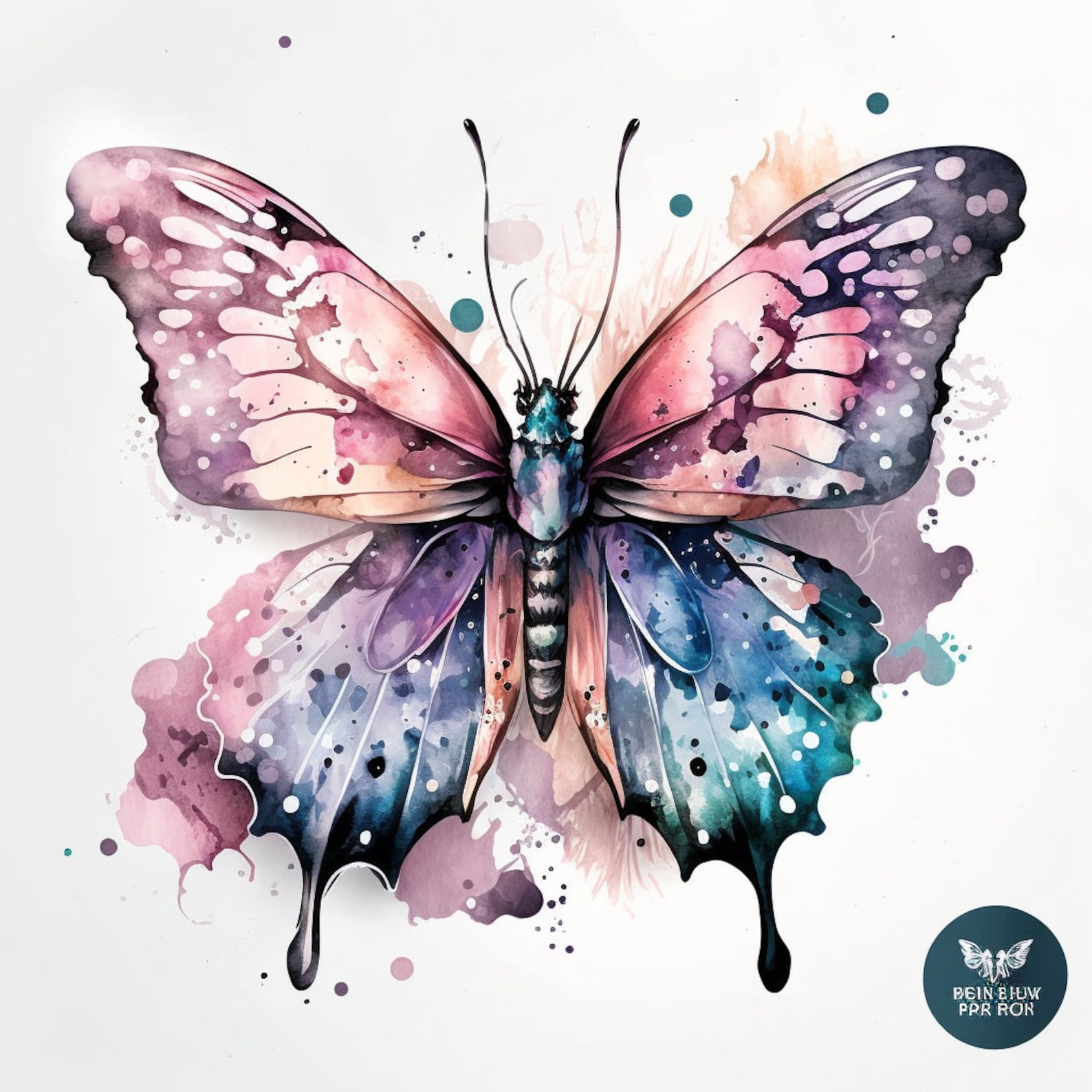 Watercolor Butterfly Clipart 8 High Quality JPG Watercolor - Etsy