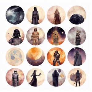 Star Wars Clipart, 8 High Quality JPG Watercolor Art, Digital Download ...