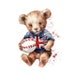Teddy Bear Playing Rugby Watercolor Clipart Clip Art 8 PNG Format ...