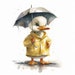 Baby Duck Under the Rain Clipart 8 High Quality JPG, Digital Download ...