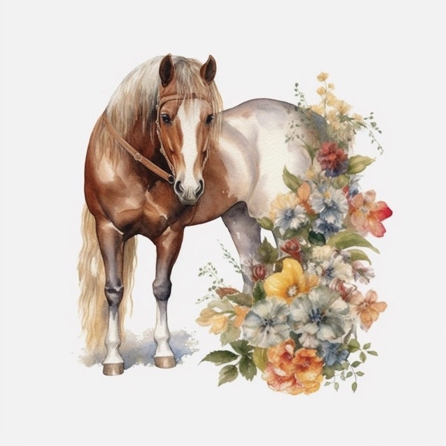 Horse Horses Clipart Clip Art 8 PNG Format Instant Download - Etsy