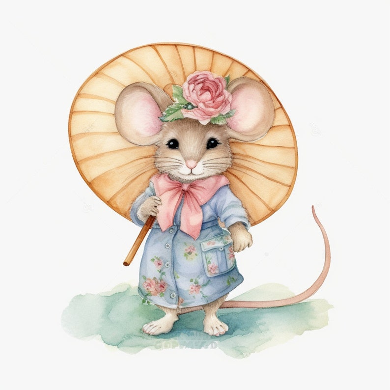 Cute Mouse Clipart 8 High Quality JPG Digital Download Card - Etsy