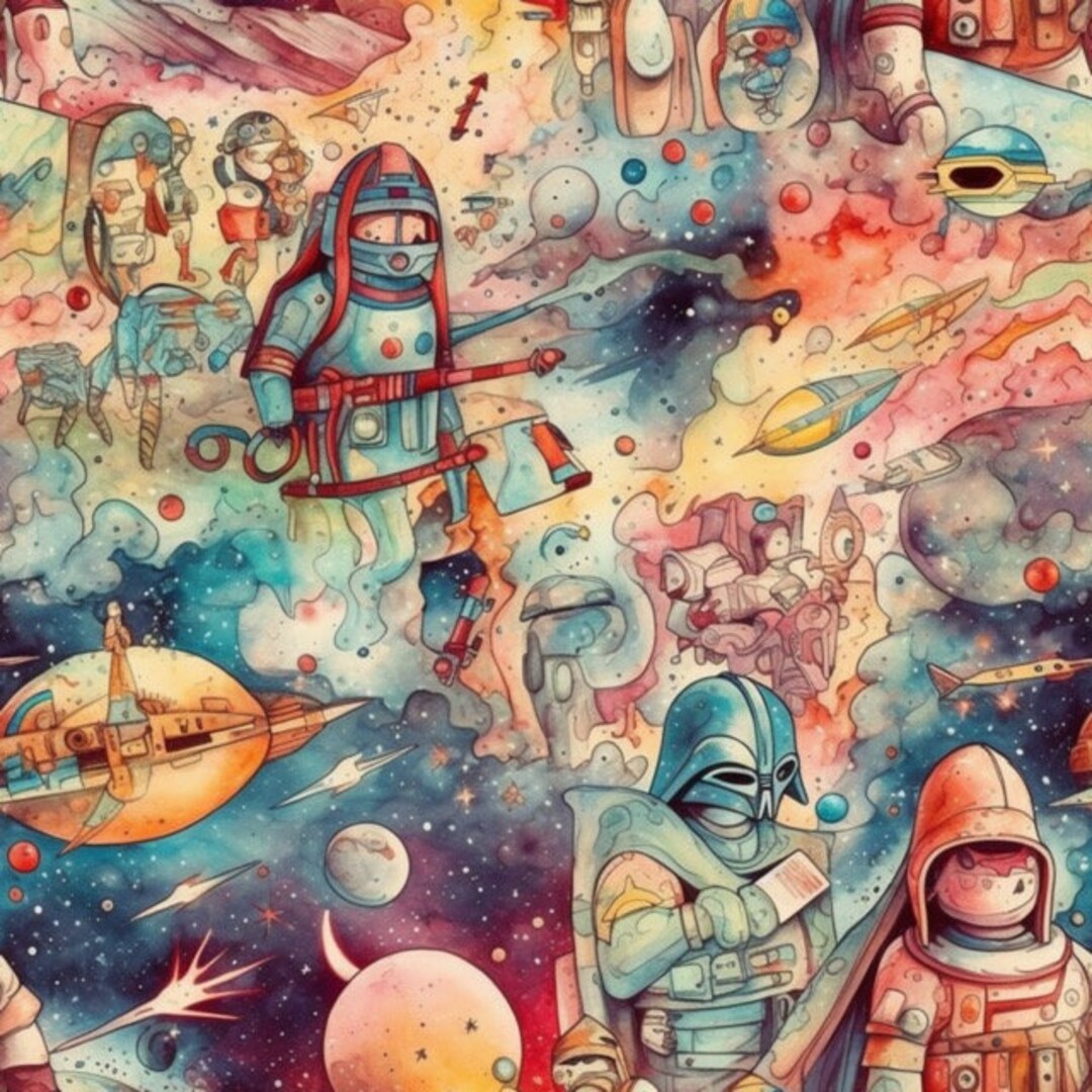 Star Wars Seamless Pattern Transparent Repeat Digital Paper, Printable ...