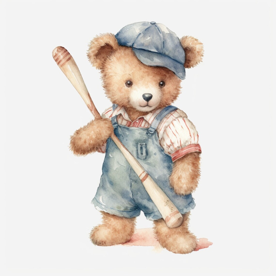 Teddy Bear Playing Baseball Clipart 8 High Quality JPG - Etsy