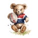 Teddy Bear Playing Rugby Watercolor Clipart Clip Art 8 PNG Format ...