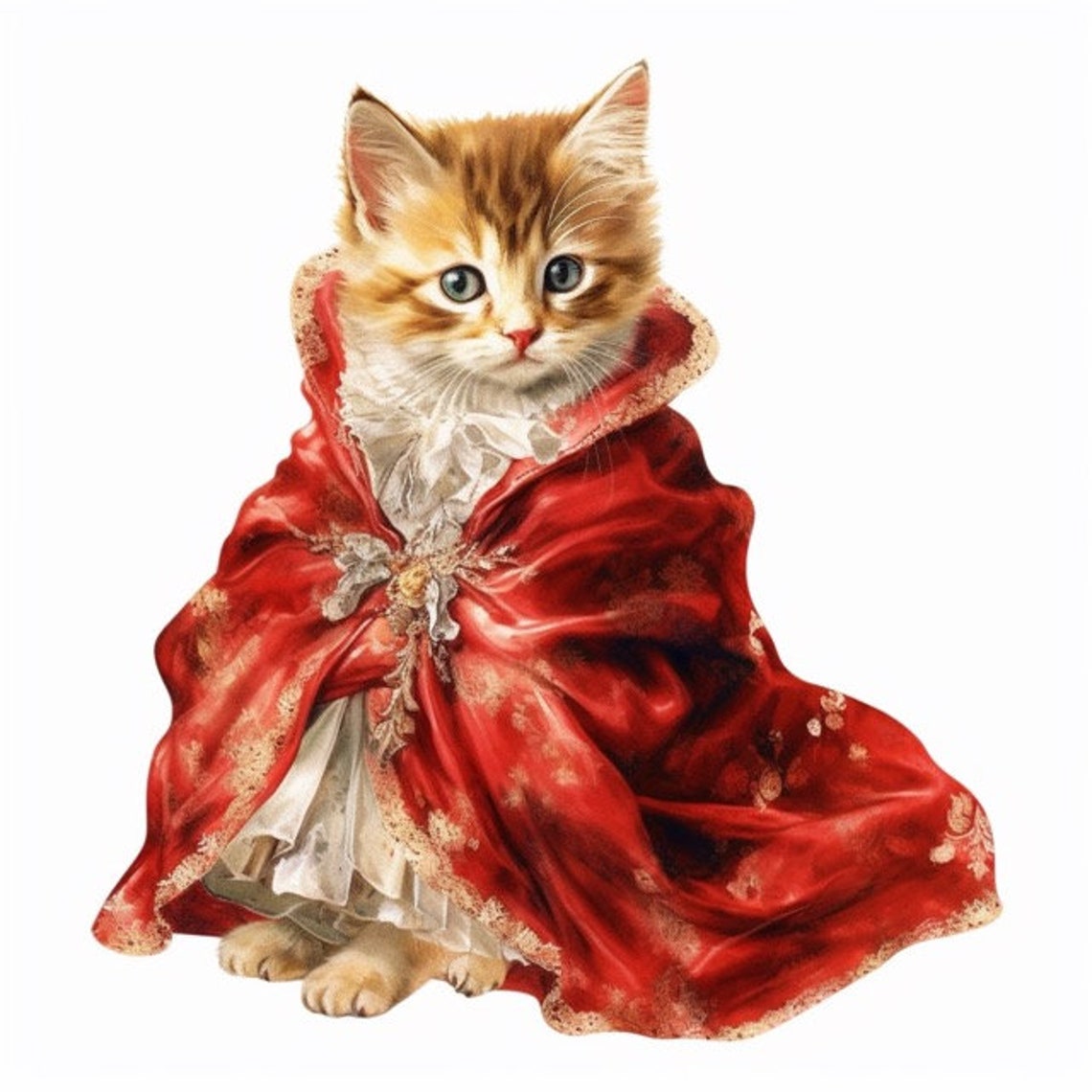 Baroque Kitten Cat Kitty Clipart 8 High Quality JPG Digital - Etsy