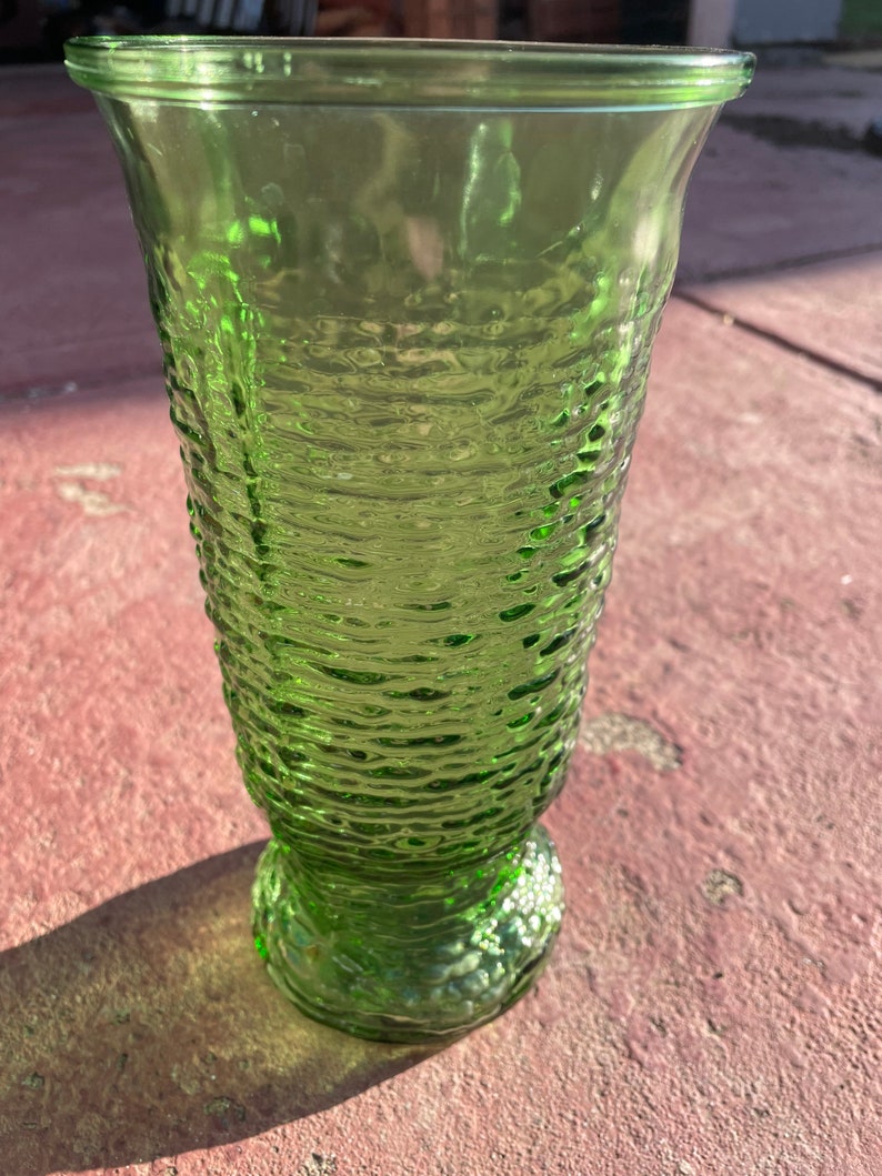 Napco Tall Avocado Green Vase - Etsy