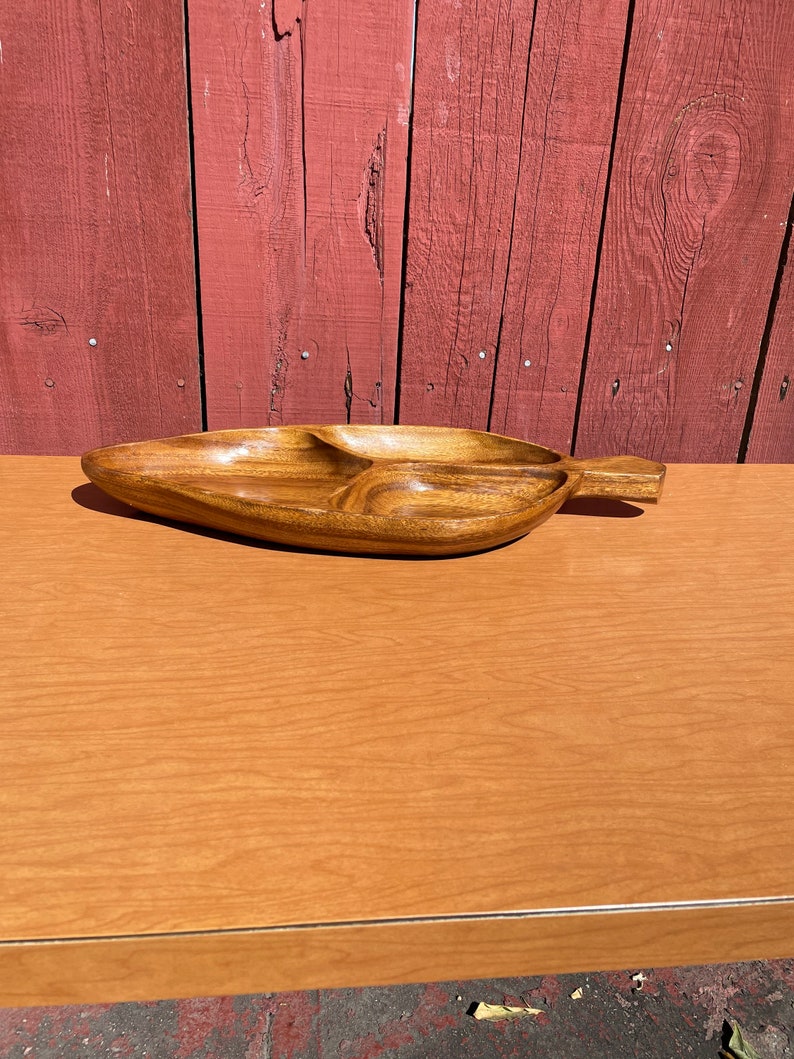 Leilani Monkey Pod Leaf-shaped Wooden Bowl - Etsy