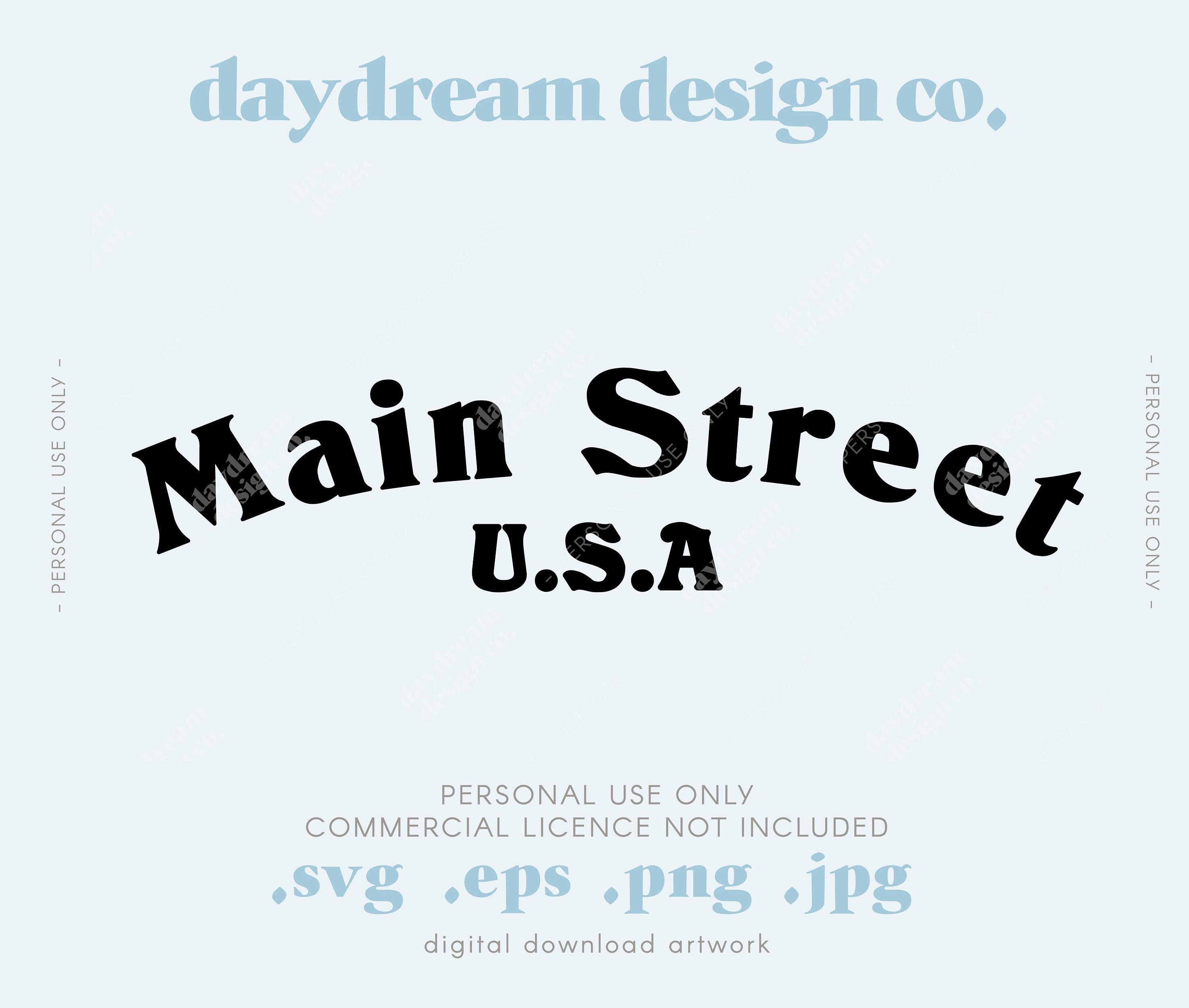 Main Street Usa - PNG - SVG - EPS - Jpg - Digital Download - Inspired ...