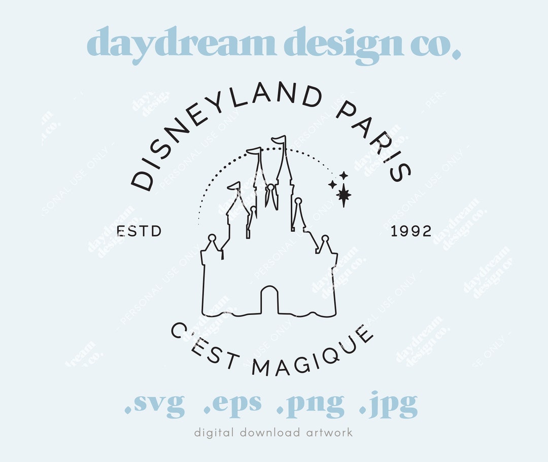 Disneyland Paris Established - PNG - SVG - EPS - Jpg - Digital Download ...