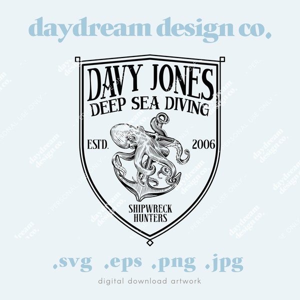 Davy Jones Svg - Etsy