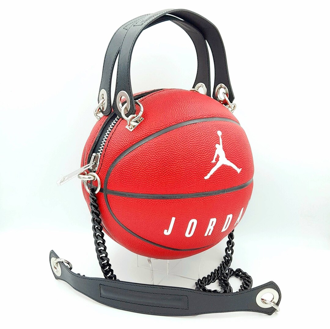 Jordan Ultimate Red Basketball Bag With Genuine Leather Handles and ...