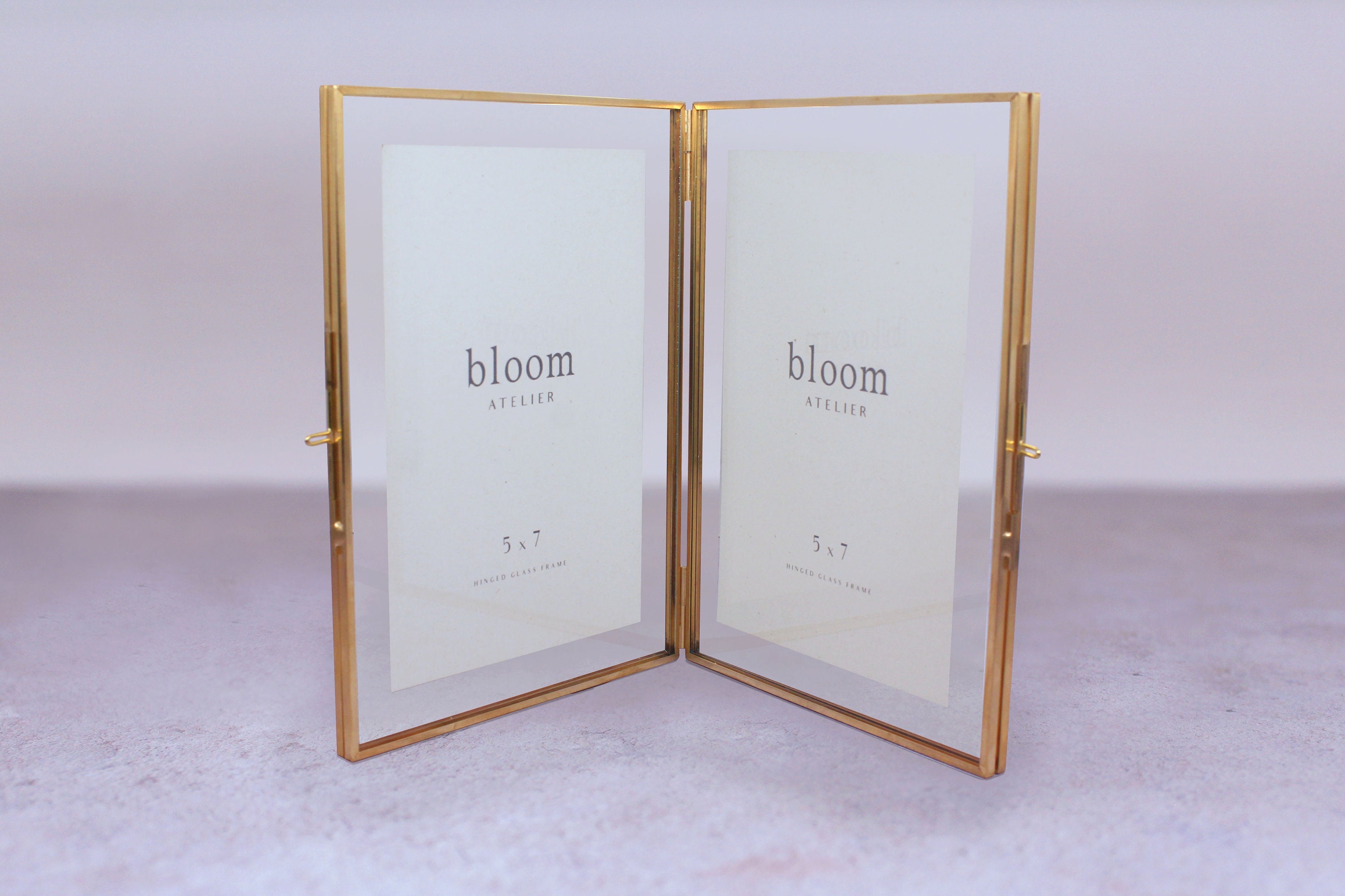 Double Photo Frame / Rectangular / Brass Gold Metal / 5 X 7 - Etsy UK