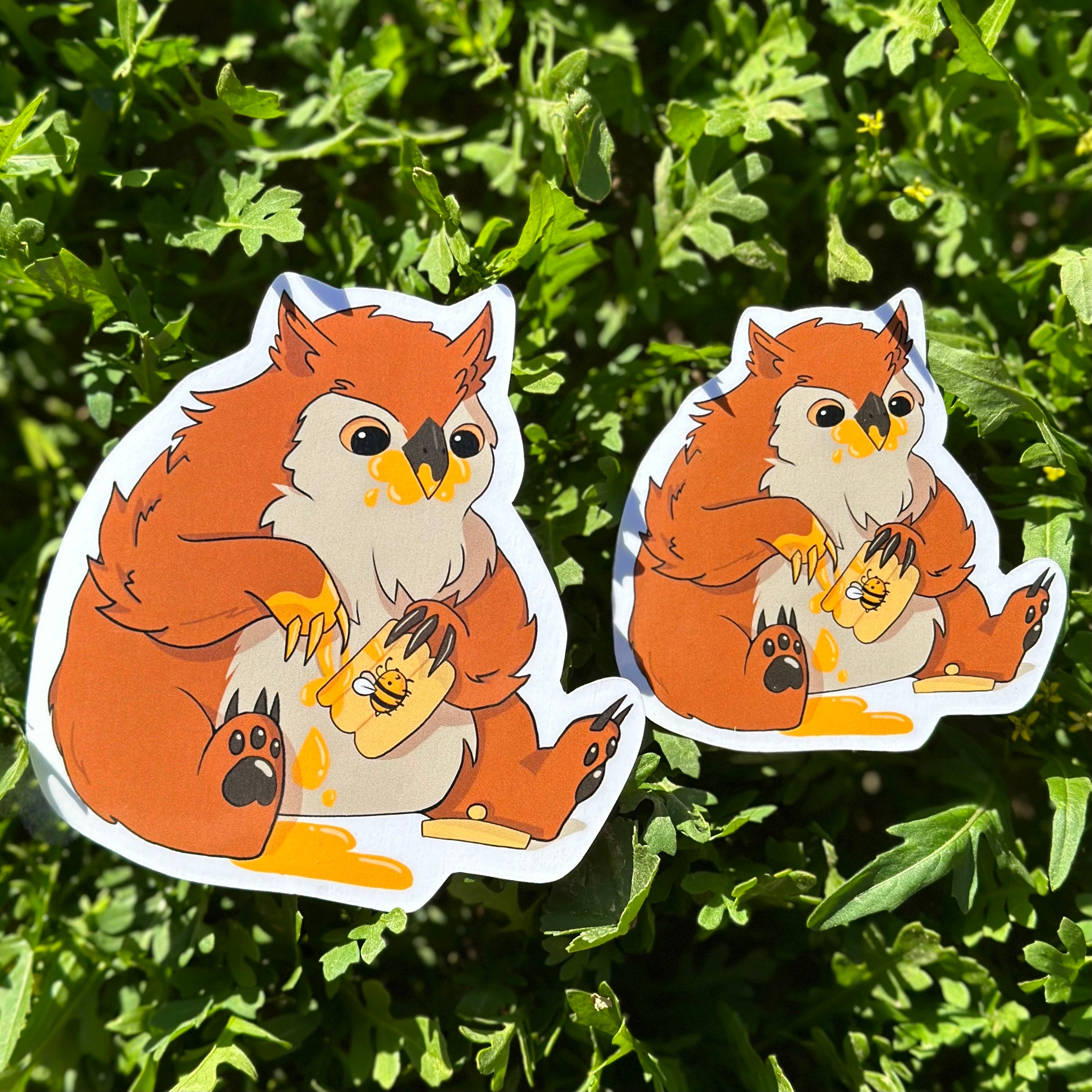 Owlbear Cub Honey Sticker, DND Sticker, Dimension 20 Sticker, Baldur's ...
