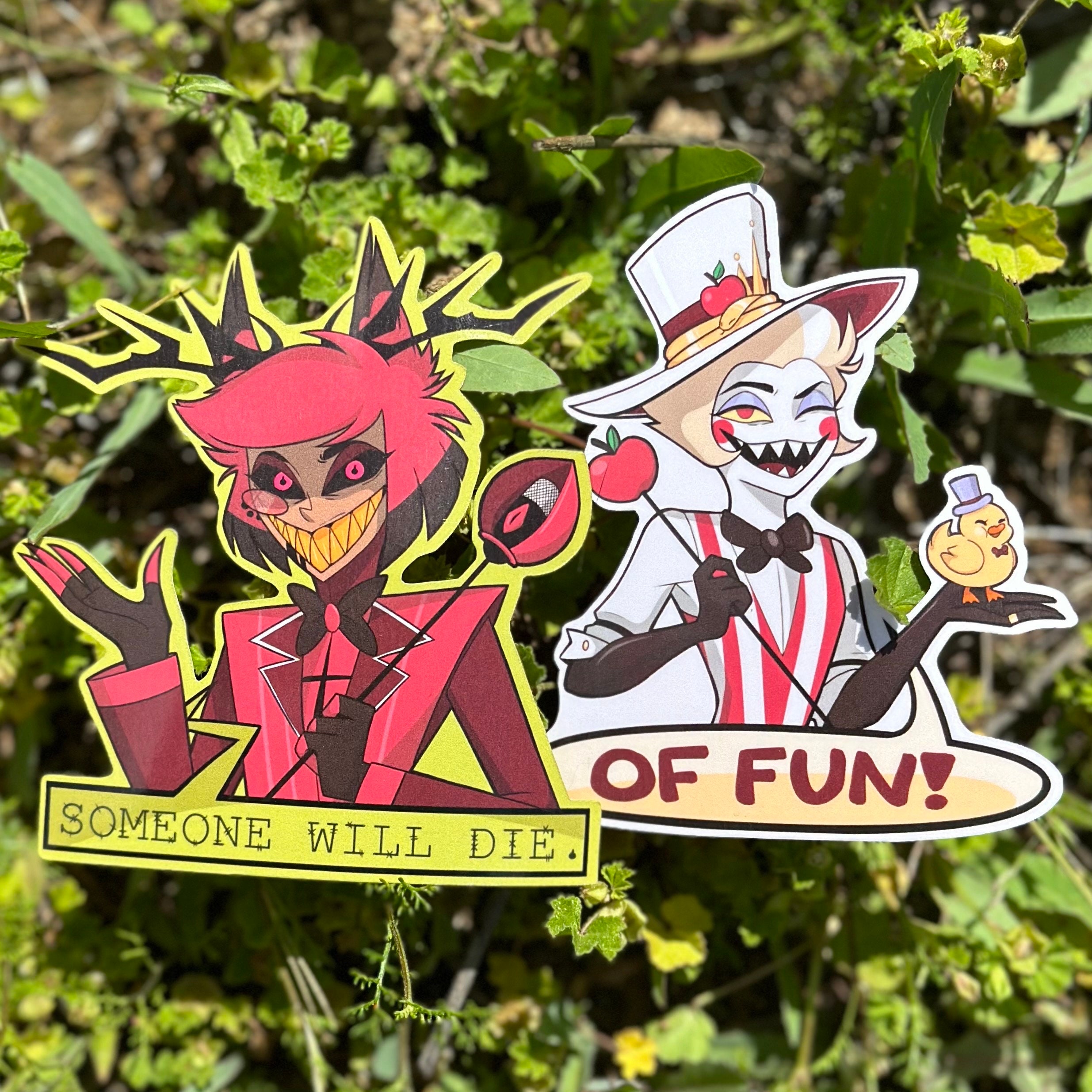 Lucifer Morningstar and Alastor Sticker Set, Fan Art, Radio Demon ...