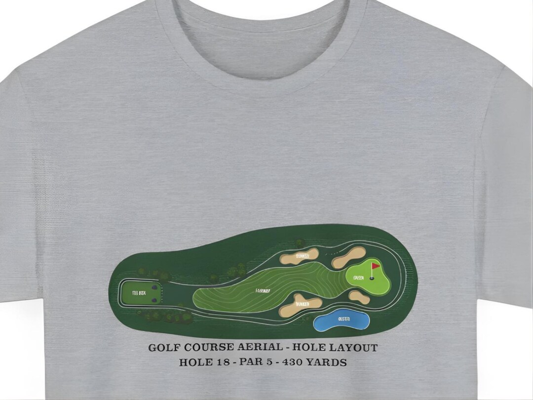 Golf Course Aerial - Hole Layout Tee | Golf Hole Illustration - Etsy