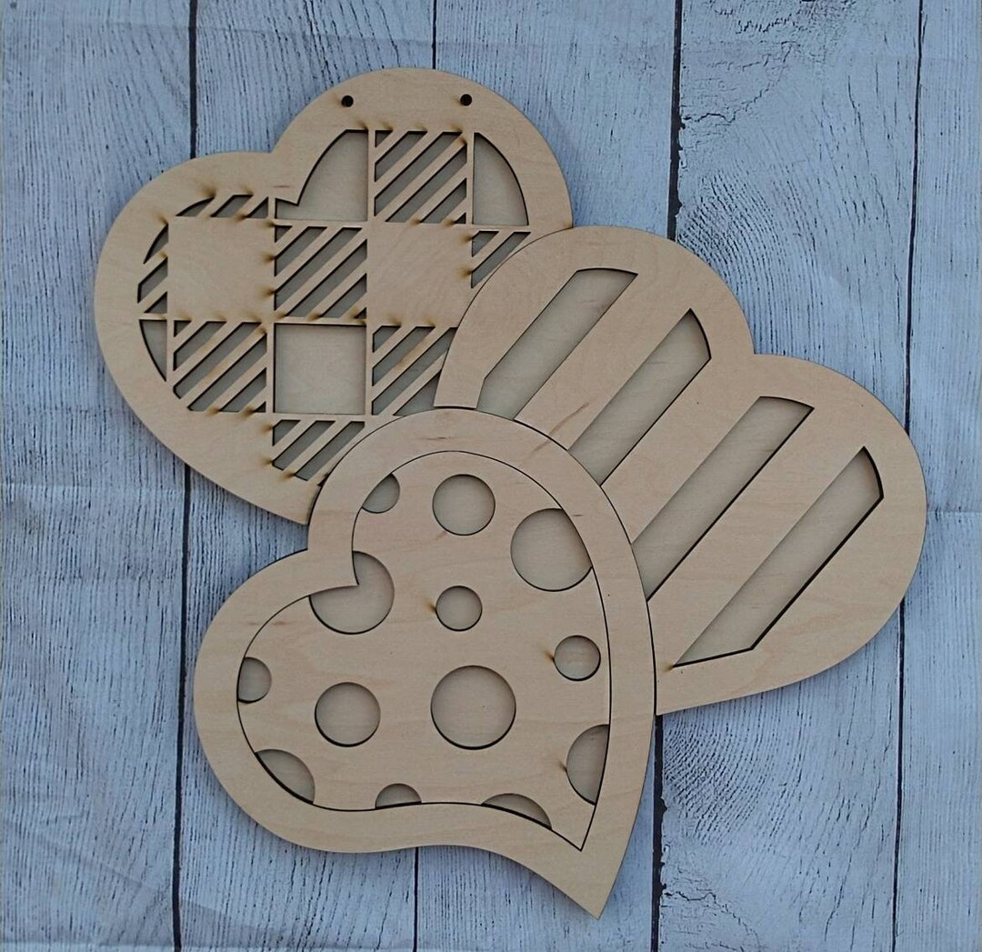 Hearts DIY Door Sign / Welcome Door Hanger / Valentine's - Etsy