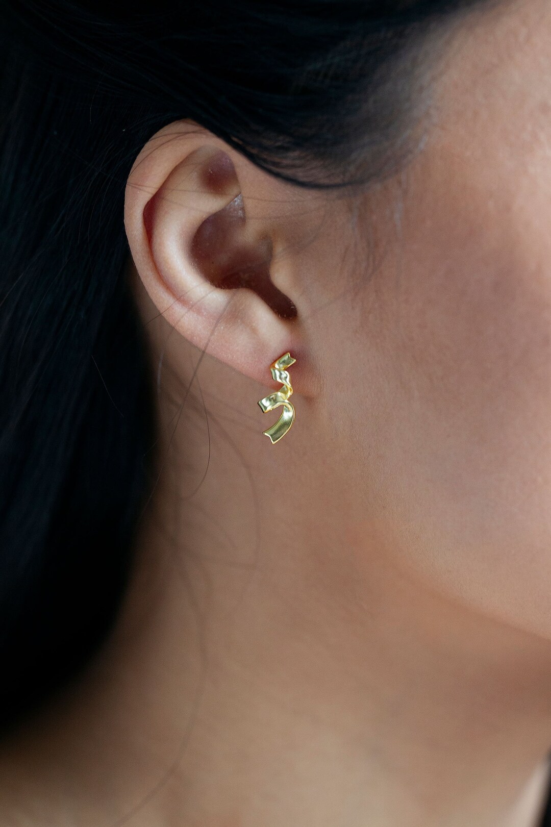 Gold Festival Earrings • Gold Ribbon Earrings • Swirl Earrings ...