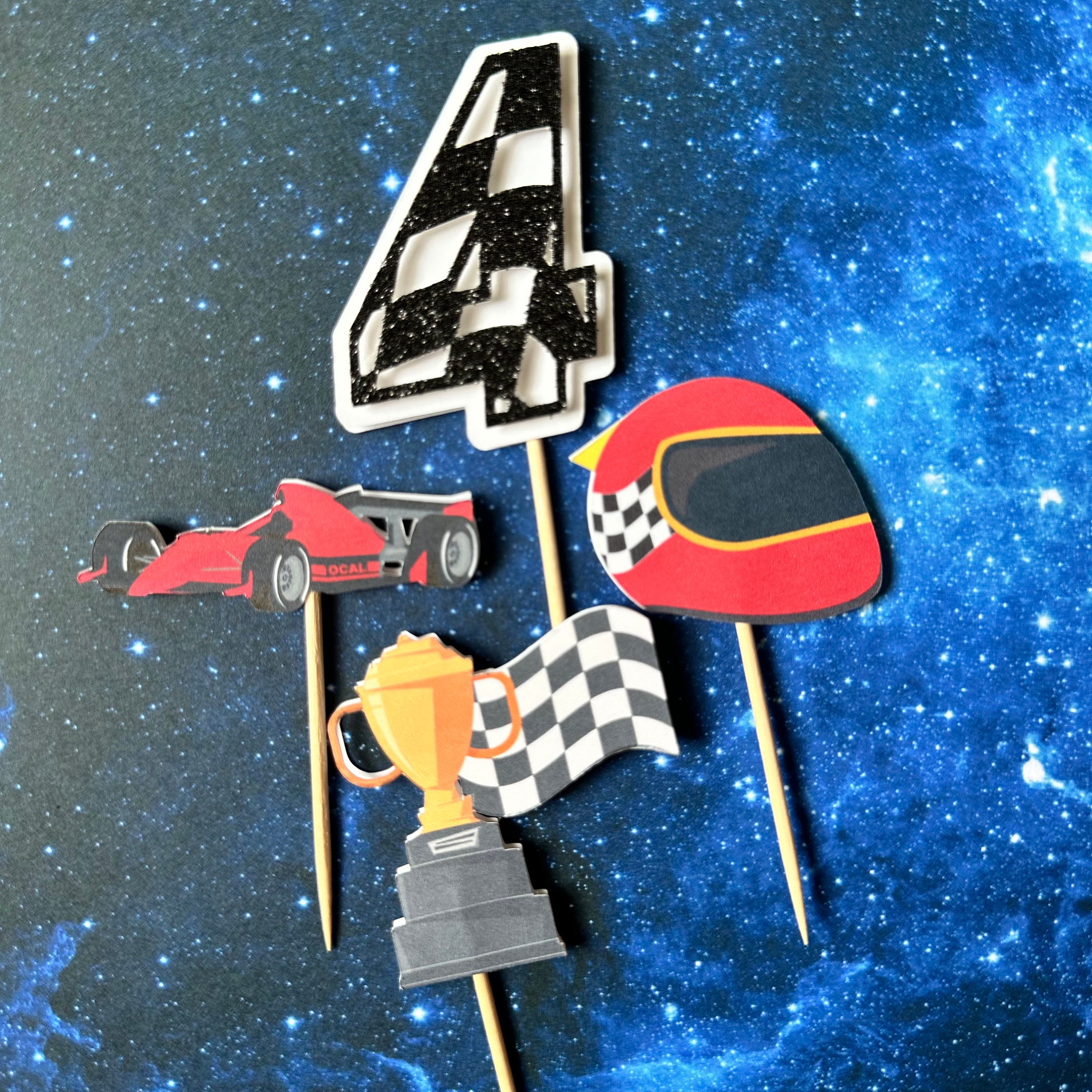 Race Car Cupcake Toppers| Race Car Birthday| Race Car Birthday Cupcake ...