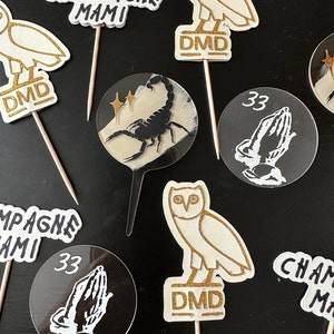 Drake Party Cupcake Toppers Champagne Mami Cupcake Toppers Drake ...