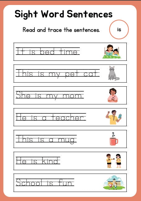 Sight Word Sentences Worksheets Sight Word Sentences Worksheets Cut