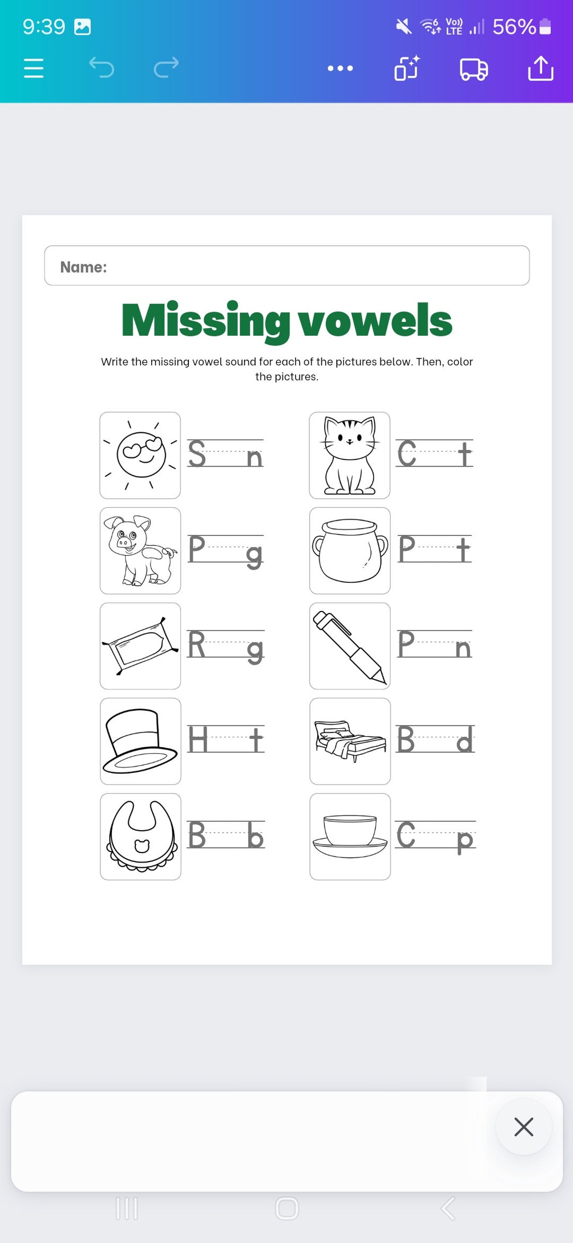 Kindergarten Vowels Worksheets, Short and Long Vowels (a E I O U ...