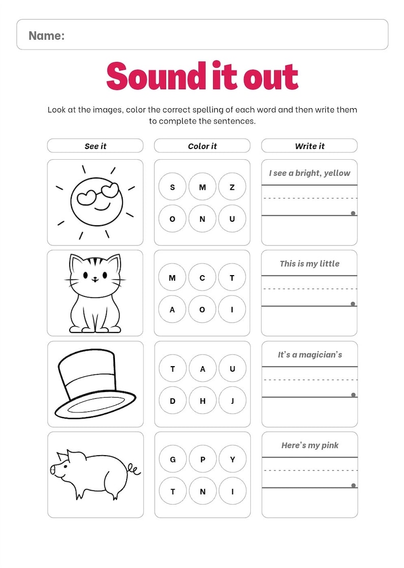 Kindergarten Vowels Worksheets, Short and Long Vowels (a E I O U ...