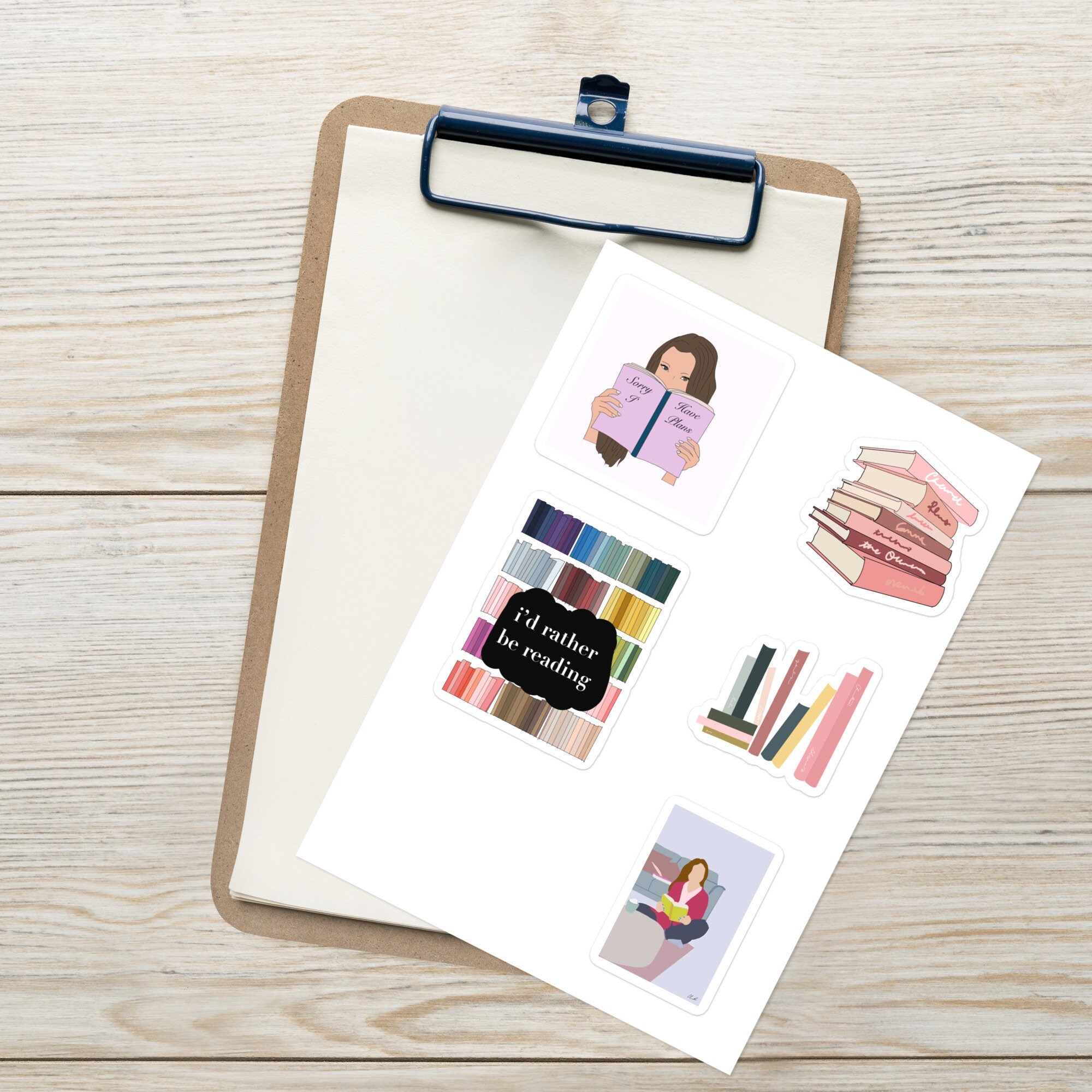 Reading Books Themed Extra Large Sticker Sheet Classic Stacked Books ...