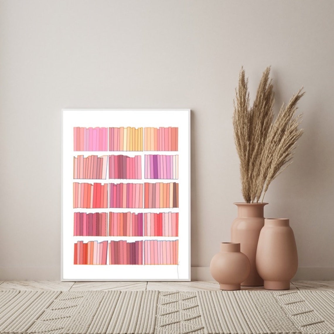 Bookshelf Digital Print. Stack of Classic Books Wall Art. - Etsy