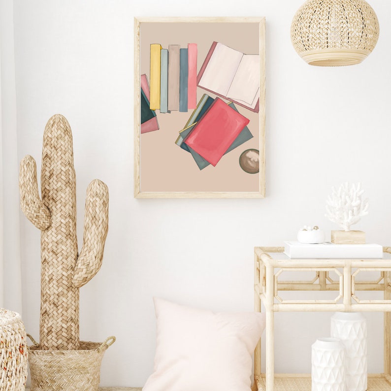 Books Digital Print Version 2 Stack of Classic Books Wall Art. - Etsy