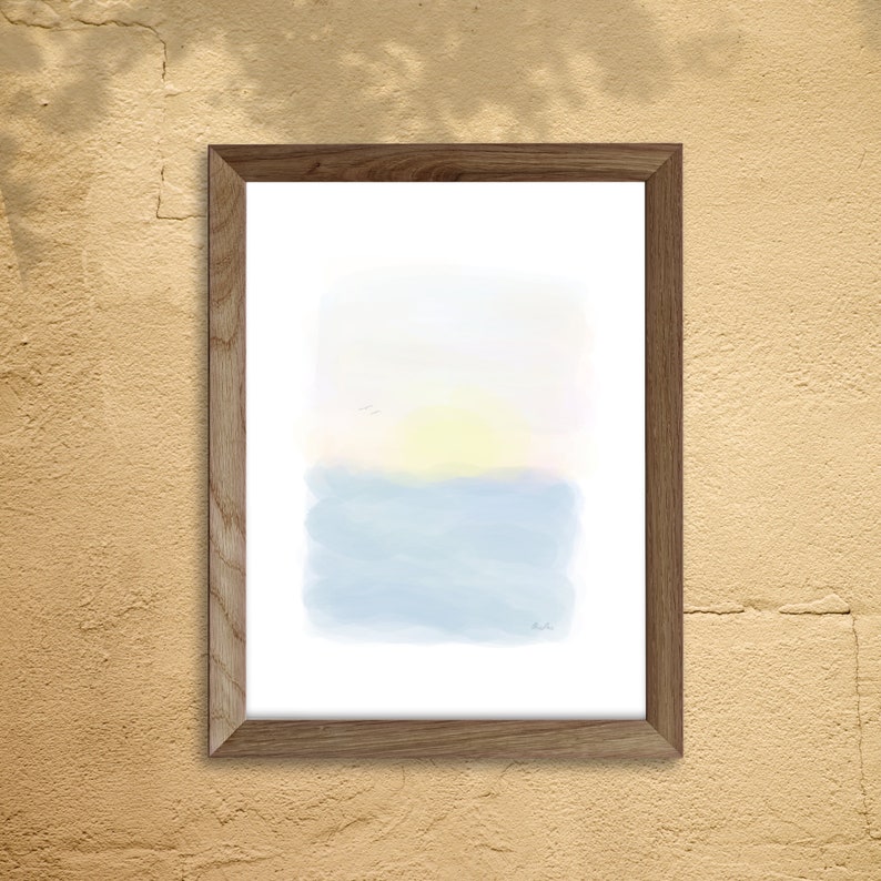 Abstract Ocean Sunrise Sunset Digital Print for Modern Home - Etsy
