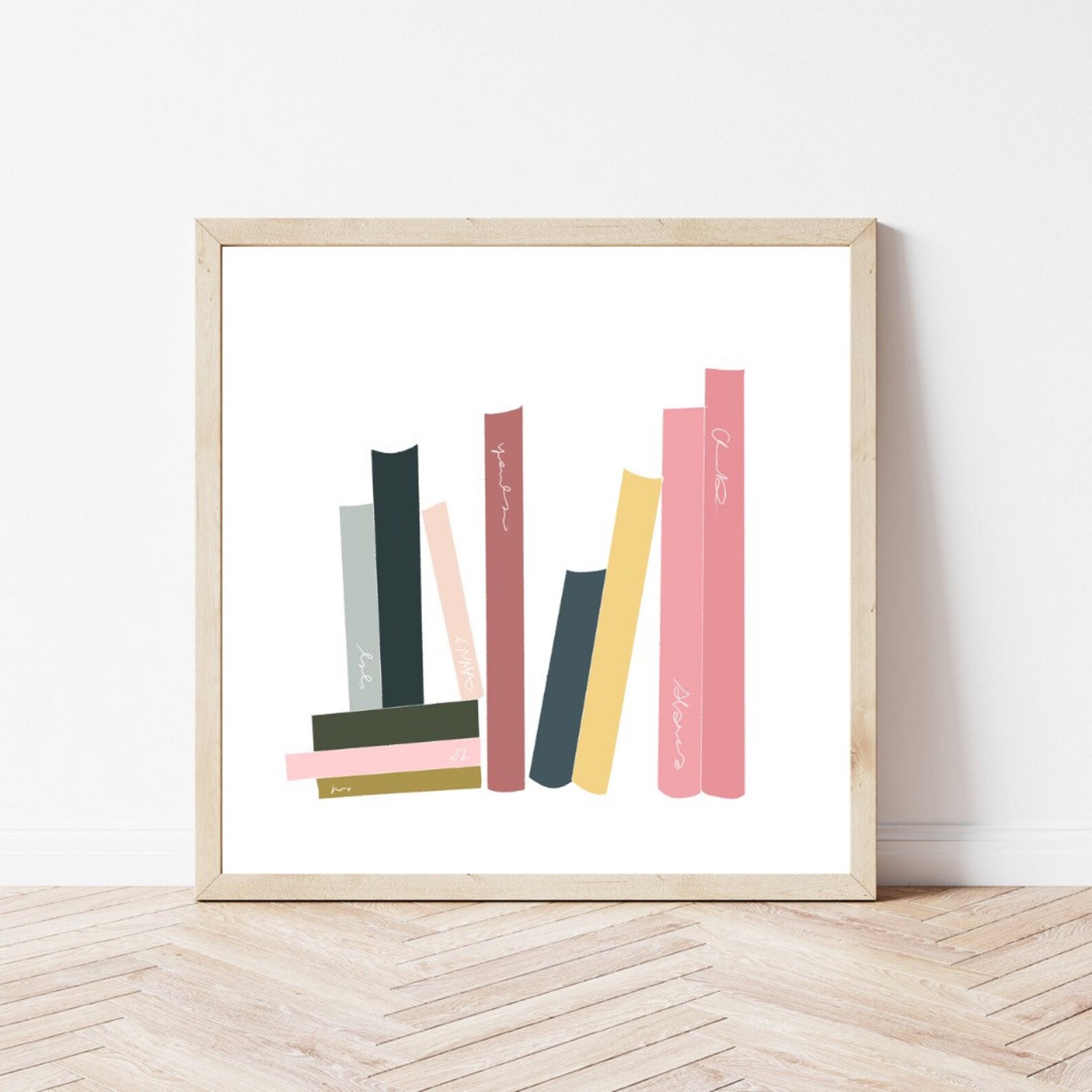 Books Digital Print. Stack of Classic Books Wall Art. | Etsy
