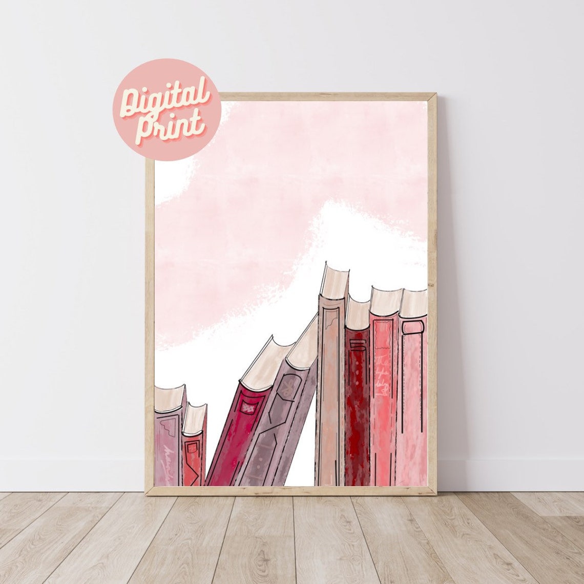 Books Digital Print. Stack of Classic Books Wall Art. - Etsy