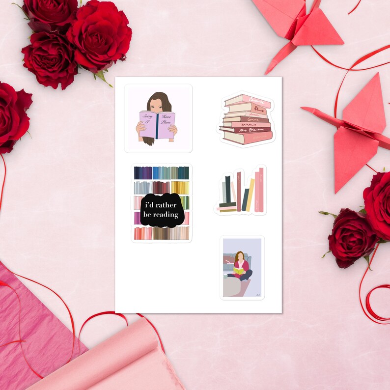 Reading Books Themed Extra Large Sticker Sheet Classic Stacked - Etsy