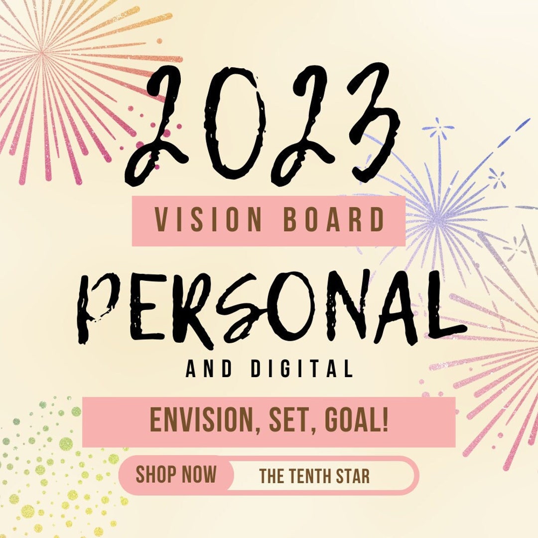 Envision, Set, Goal - 2023 Vision Board (digital Design) - Etsy