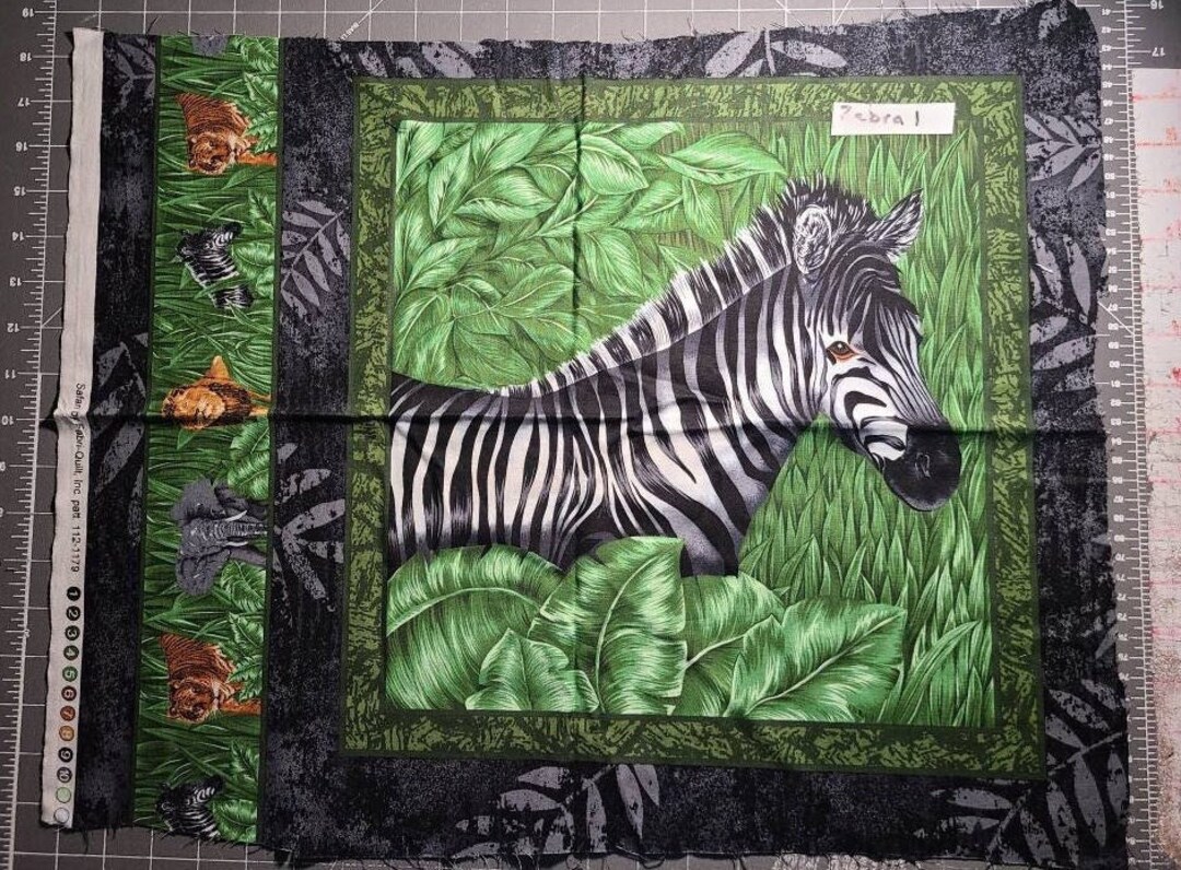 Safari Panel Fabric, 8 Panels Sold Together, Great for Pillows, Quilts ...