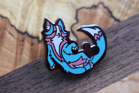 Pride Kitties Hard Enamel Pin: Transgender - Etsy