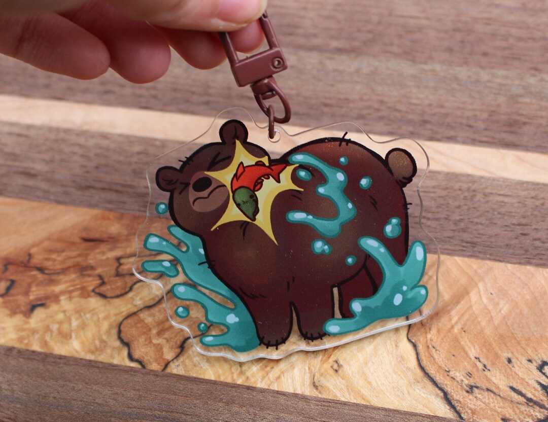 Salmon Slap! Acrylic Charm - Etsy