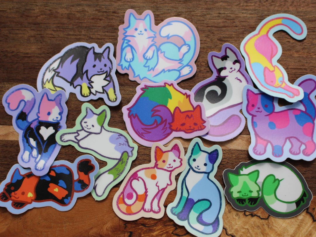 Pride Kitties: Vinyl Stickers - Etsy