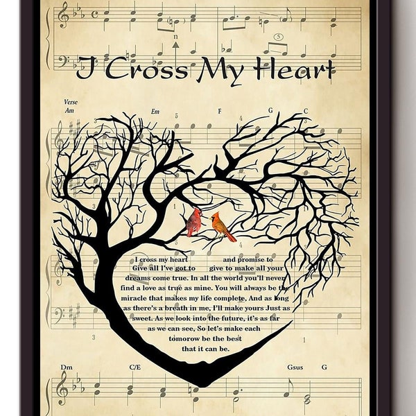 I Cross My Heart Canvas - Etsy