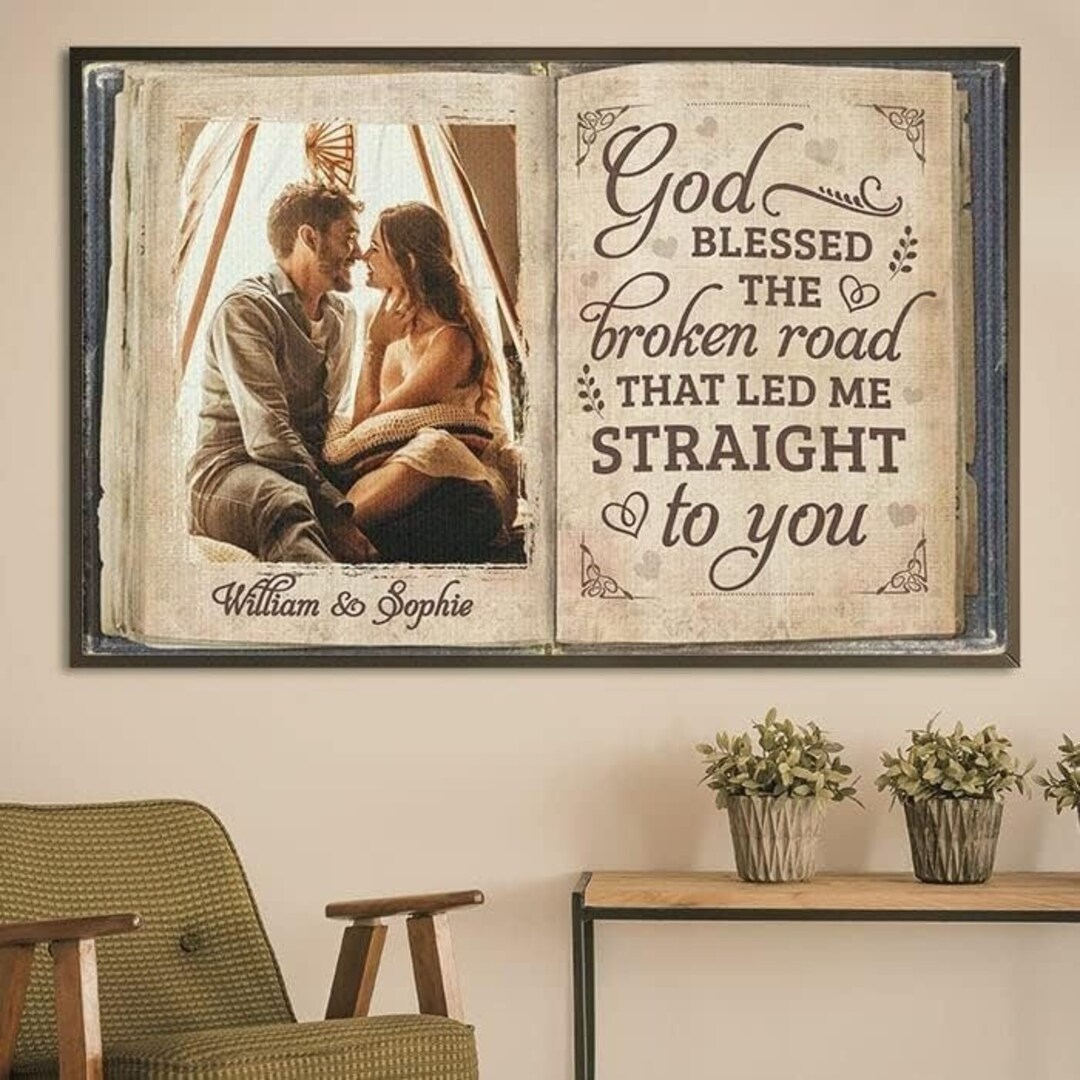 The Broken Road That Led Me Straight to You Wall Art, Personalized ...